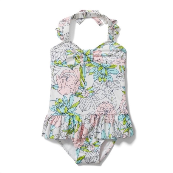 Janie and Jack | Swim | Like New Janie And Jack Floral Halter One Piece ...